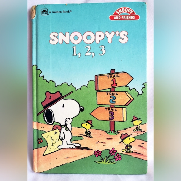 A Golden Book Snoopy Peanuts | Toys | 987 Snoopys 1 2 3 Toddler Book ...